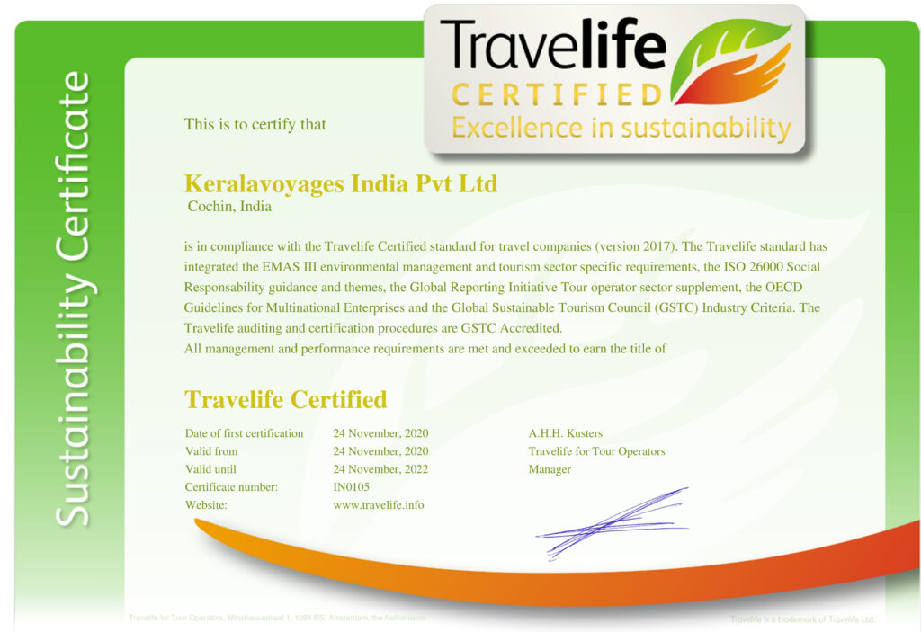 Travelife Certified - Certificate